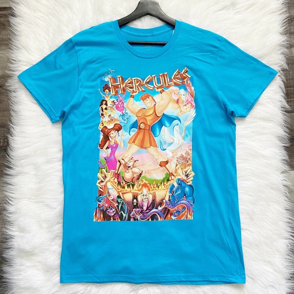 Disney | Shirts | Disney Parks Retro Hercules 9s Movie Poster Shirt ...